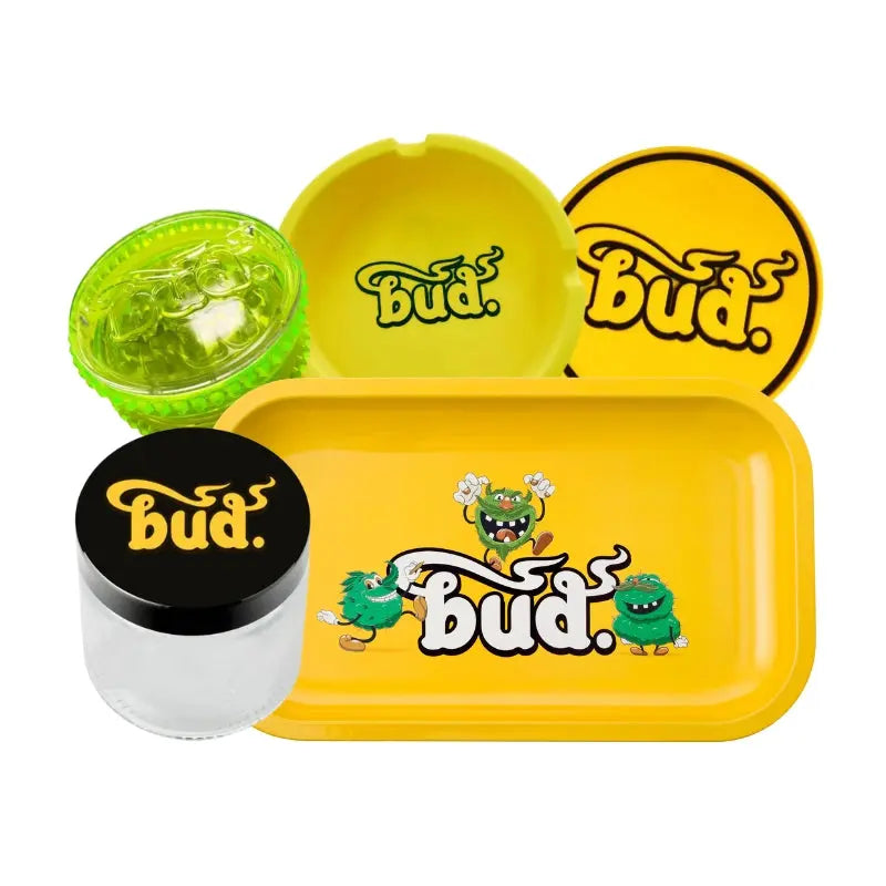 Bud Smoking Accessory Bundle - Yellow – Glass Bongs Australia
