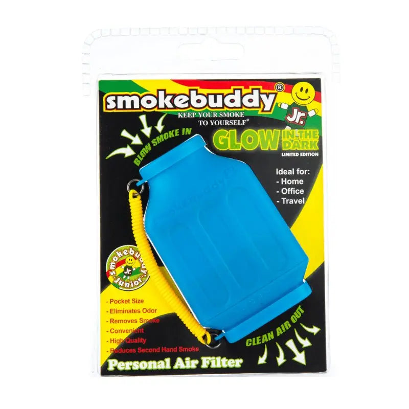 Smoke Buddy Junior Personal Air Filter - Glow In The Dark Blue – Glass ...