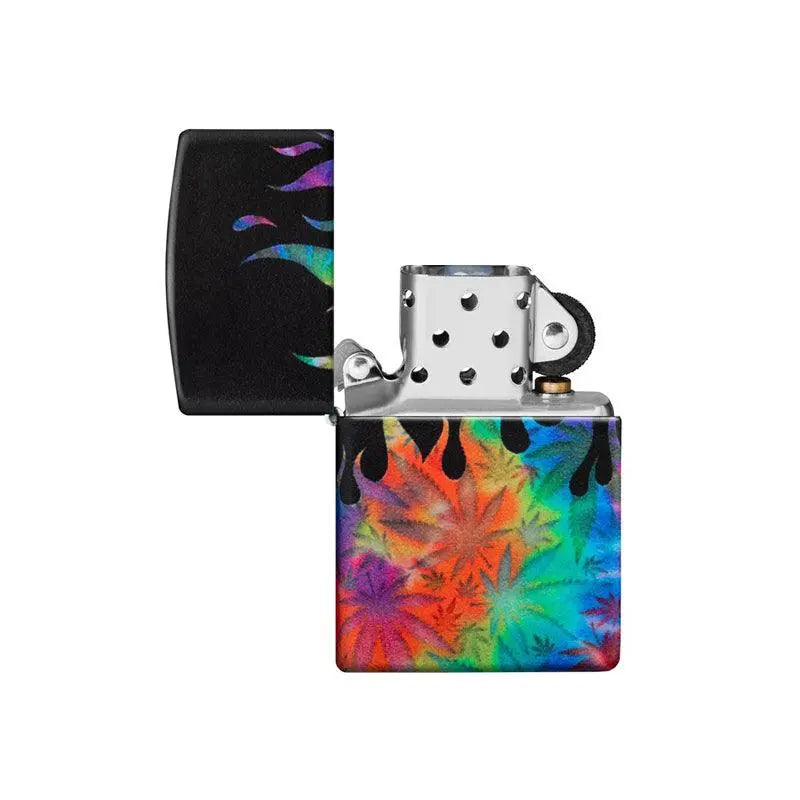 Zippo Cannabis Flames Design Black Matte Lighter – Glass Bongs Australia
