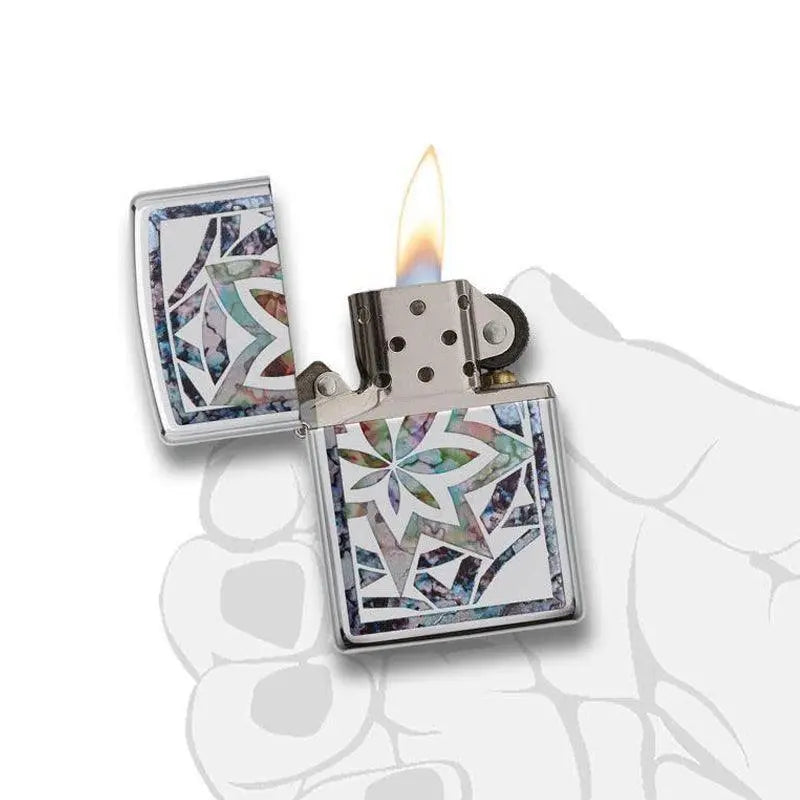 Zippo Fusion Leaf High Polish Chrome Lighter – Glass Bongs Australia