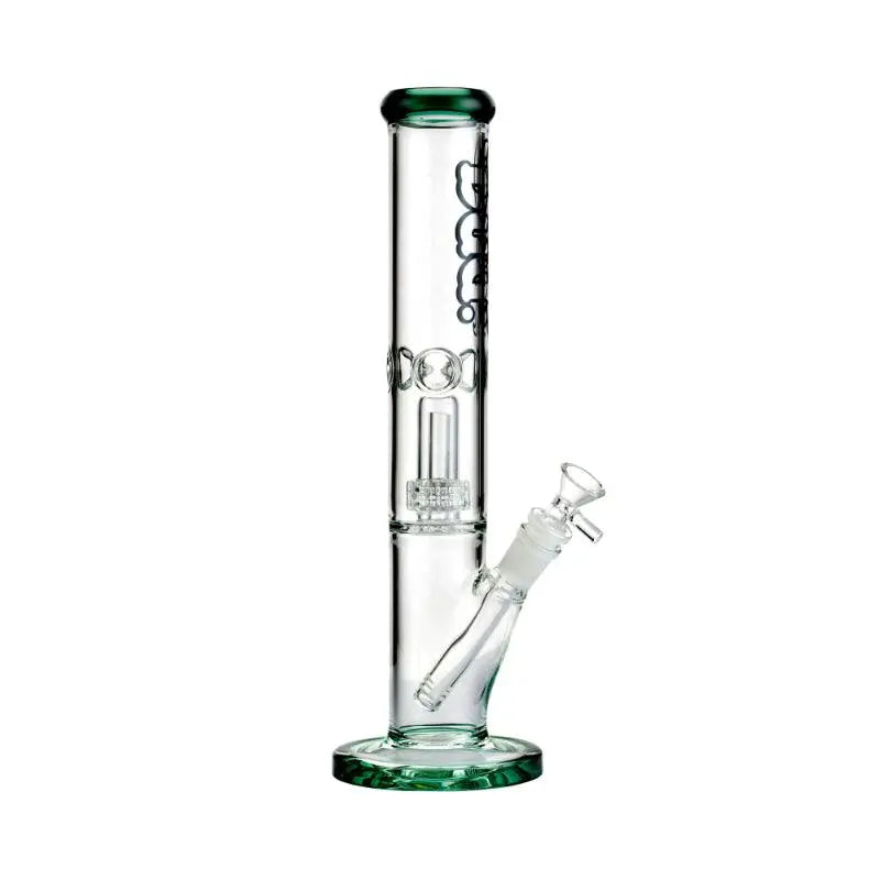 Bud Straight Tube Matrix Percolator Bong 35cm - Teal – Glass Bongs ...