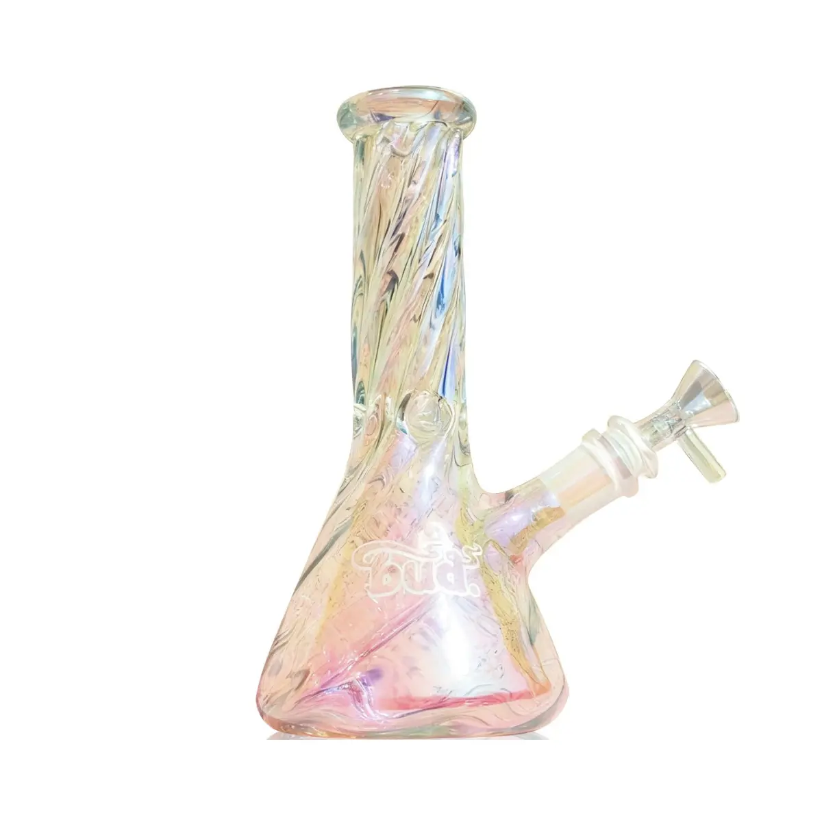 Bud Twisted Beaker Bong 20cm – Glass Bongs Australia