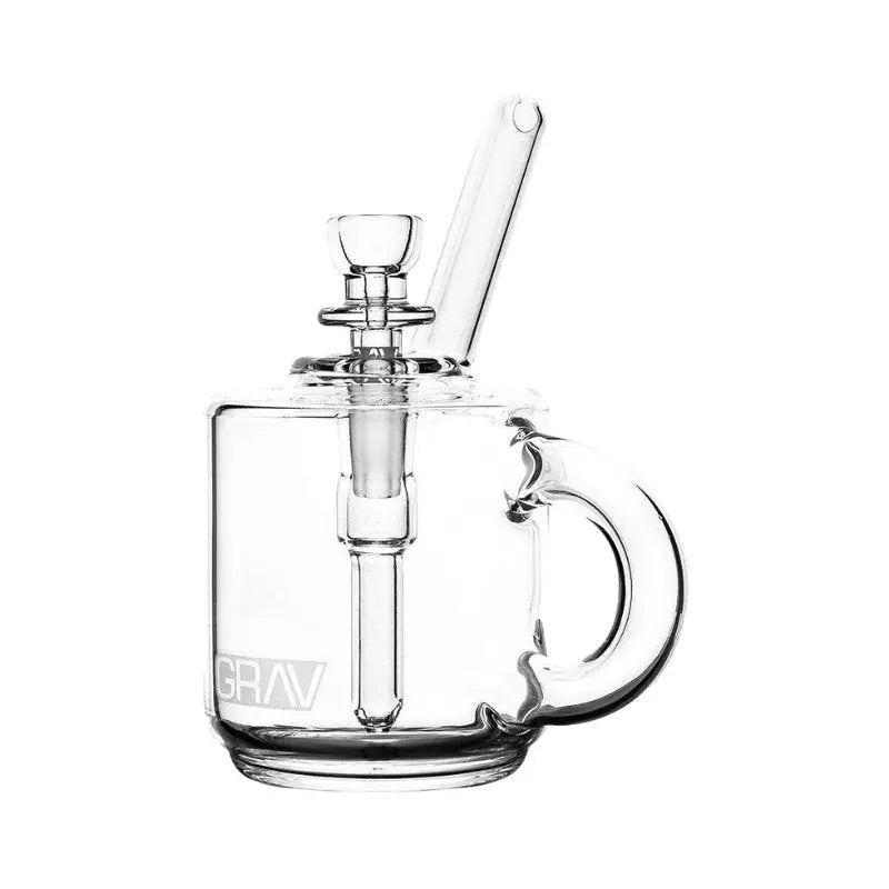 GRAV Coffee Mug Pocket Bubbler Bong 12cm | Glass Bongs Australia
