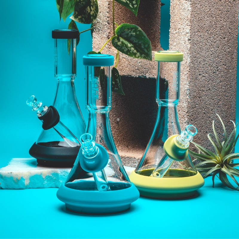 GRAV Deco Silicone Beaker Bong 24cm - Toxic Pink | Glass Bongs AU ...