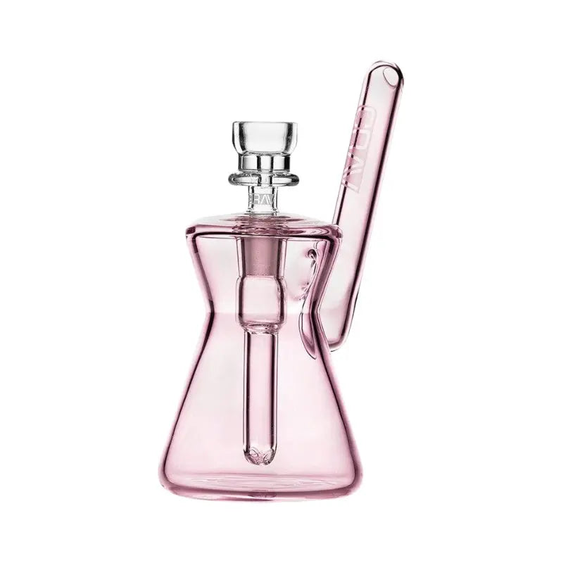 GRAV Hourglass Pocket Bubbler Bong 12cm - Pink | Glass Bongs Australia