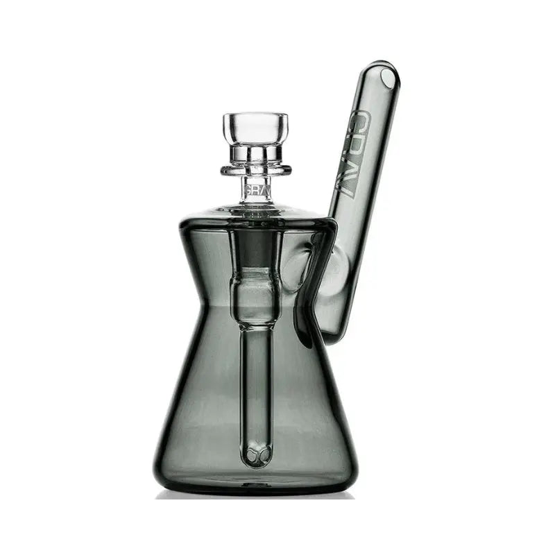 GRAV Hourglass Pocket Bubbler Bong 12cm - Smoke – Glass Bongs Australia