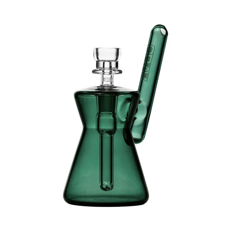 GRAV Hourglass Pocket Bubbler Bong 12cm - Teal | Glass Bongs Australia