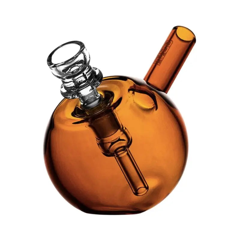 GRAV Spherical Pocket Bubbler Bong 10cm - Amber – Glass Bongs Australia