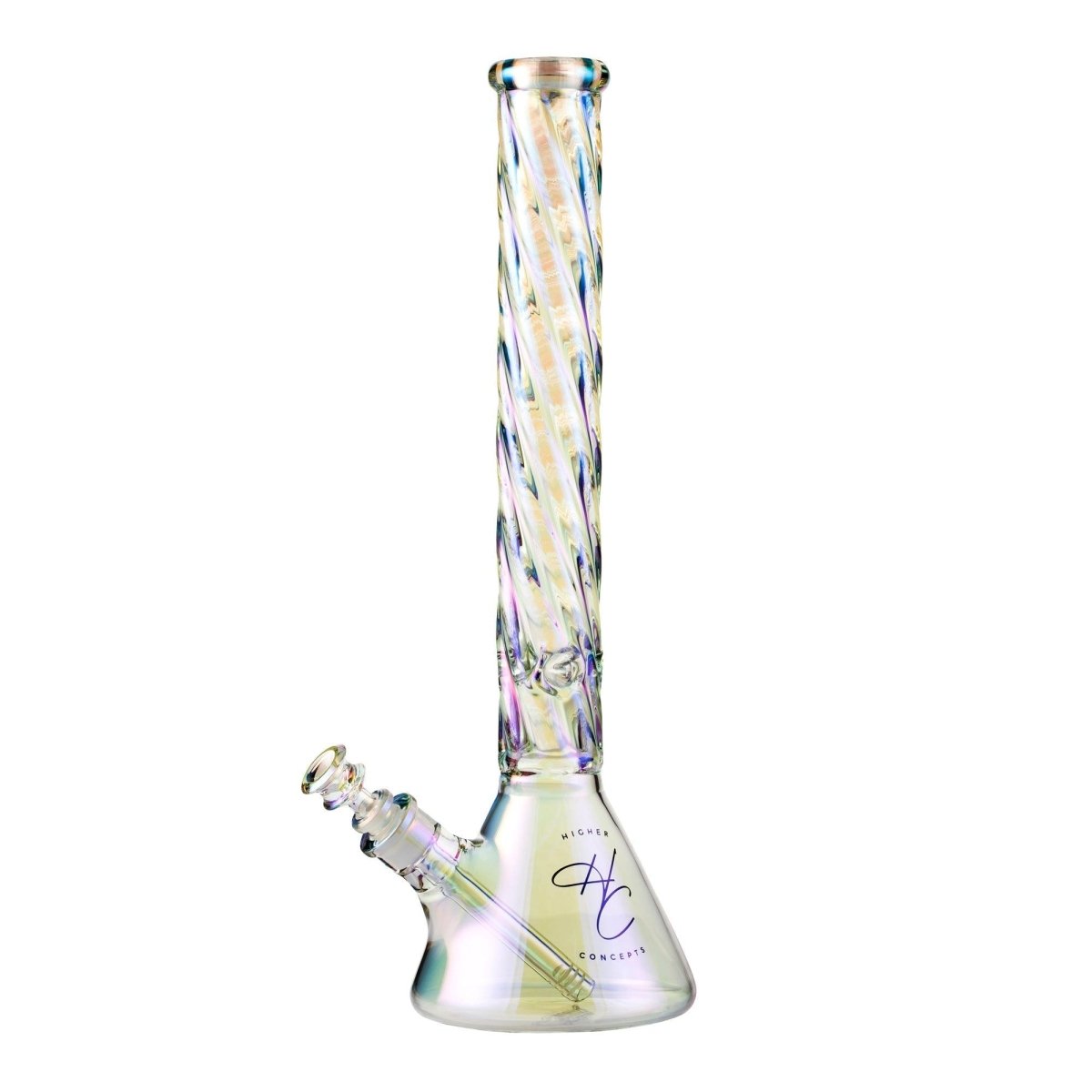 Higher Concepts Spiral Bong 45cm - Iridescent – Glass Bongs Australia