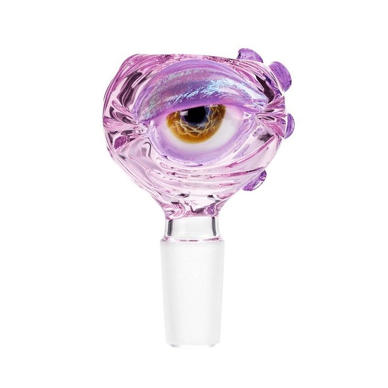 Frank Loves Glass Eyeball Cone Piece 14mm - Purple – Glass Bongs Australia