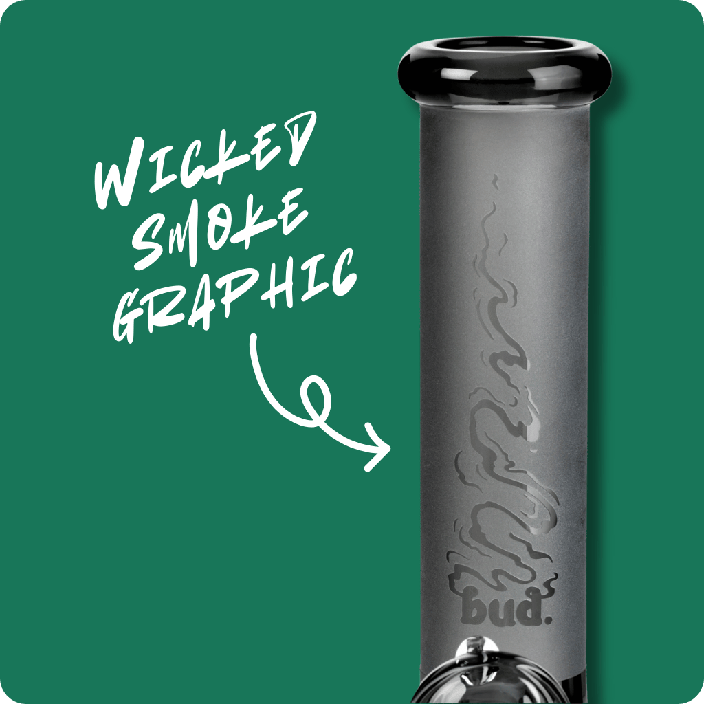 Bud Beaker Bong 25cm - Matte Black – Glass Bongs Australia