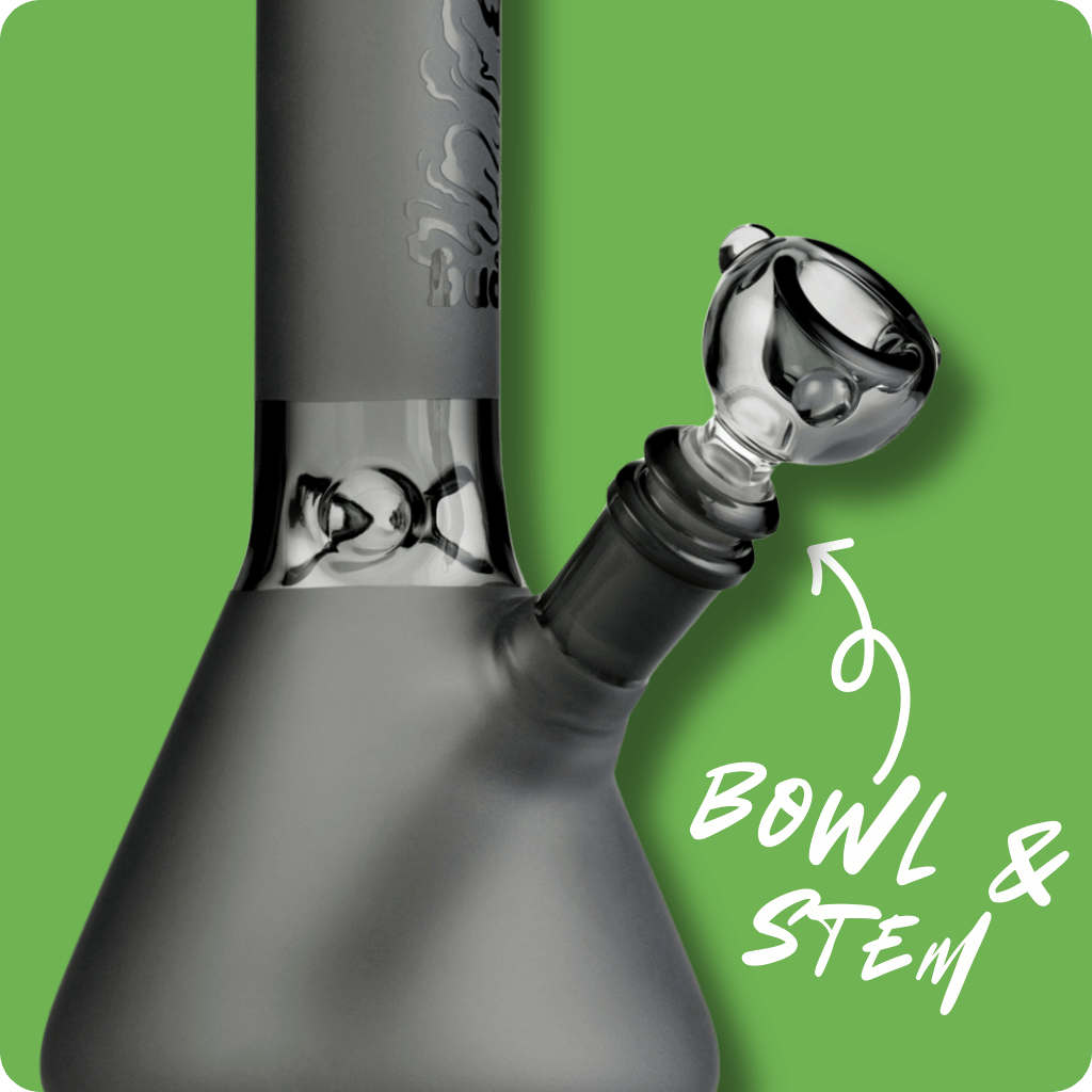 Bud Beaker Bong 25cm - Matte Black – Glass Bongs Australia