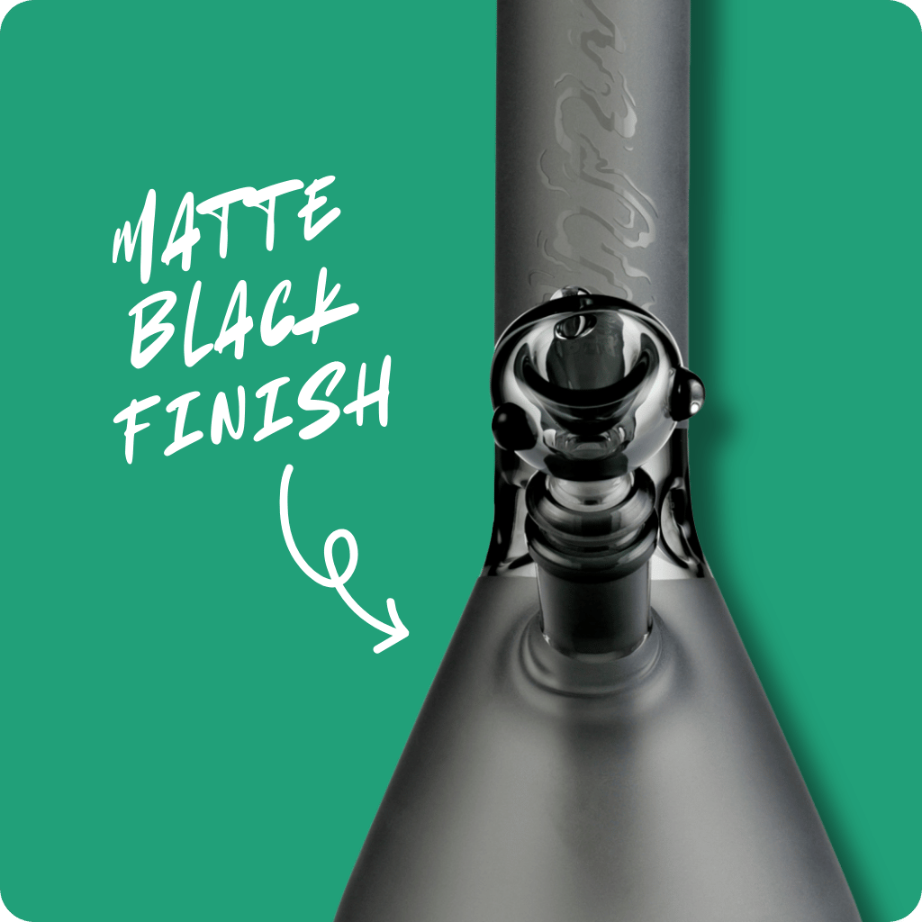 Bud Beaker Bong 25cm - Matte Black – Glass Bongs Australia