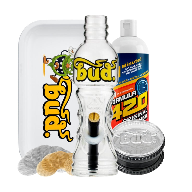Bud Bottle Bong Starter Bundle – Glass Bongs Australia