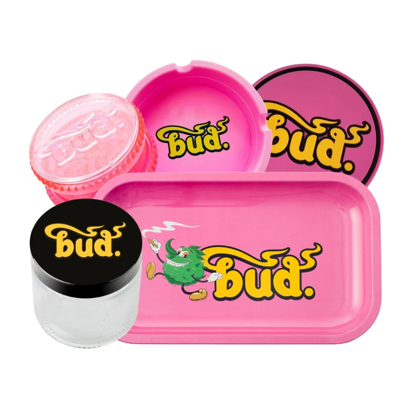 Bud Smoking Accessory Bundle - Pink – Glass Bongs Australia