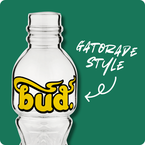 Bud Bottle Bong 23cm | Glass Gatorade Bong – Glass Bongs Australia