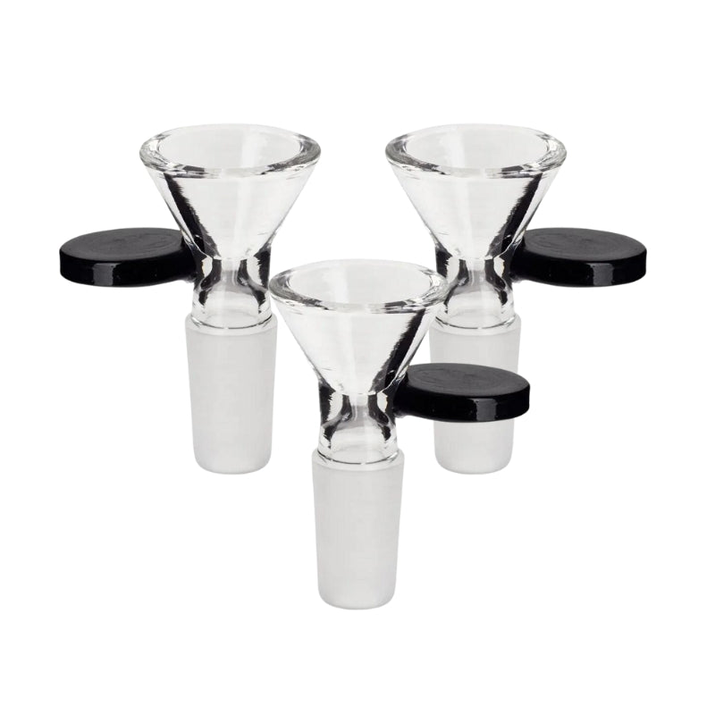 Coin Handle Accent Glass Cone Piece 18mm (3 Pack) – Glass Bongs Australia