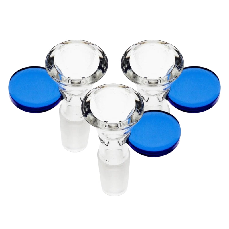 Coin Handle Accent Glass Cone Piece 18mm (3 Pack) – Glass Bongs Australia