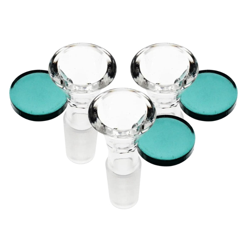 Coin Handle Accent Glass Cone Piece 18mm (3 Pack) – Glass Bongs Australia