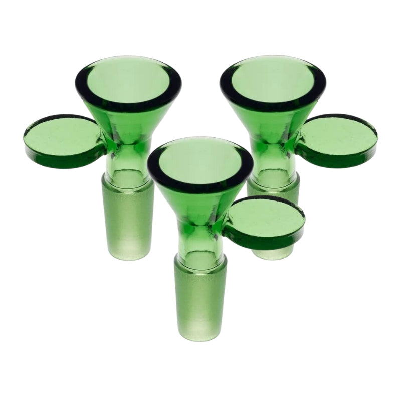 Coin Handle Glass Cone Piece 14mm (3 Pack) – Glass Bongs Australia