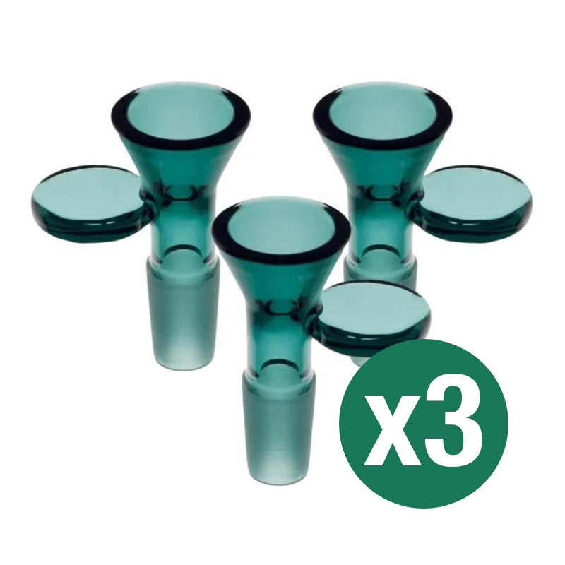 Coin Handle Glass Cone Piece 14mm (3 Pack) – Glass Bongs Australia