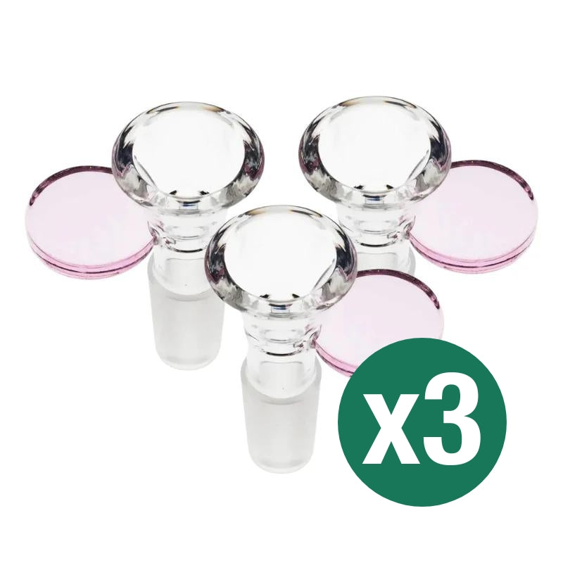 Coin Handle Accent Glass Cone Piece 14mm (3 Pack) – Glass Bongs Australia