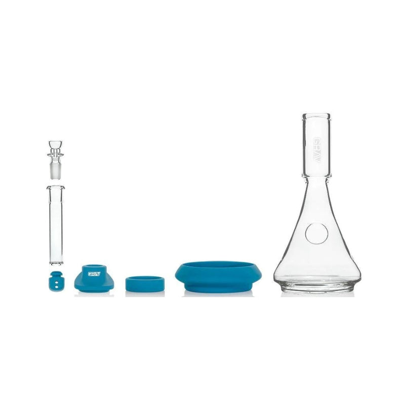 GRAV Deco Silicone Beaker Bong 24cm - Blue | Glass Bongs Australia