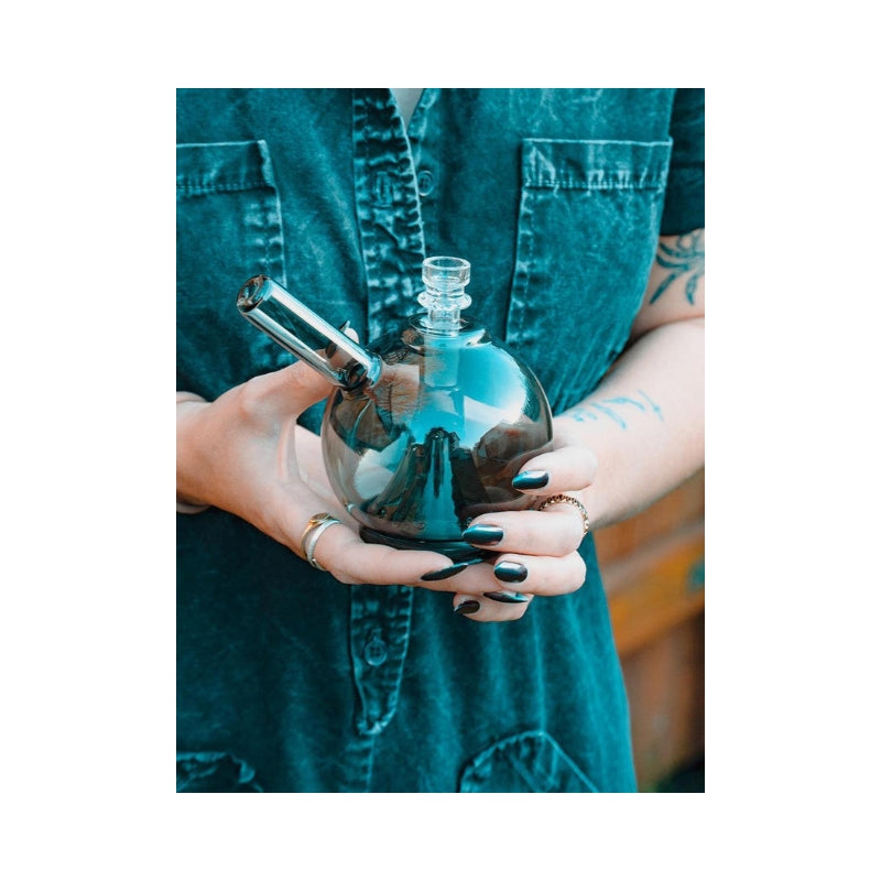 GRAV Globe Bubbler Bong 11cm - Smoke – Glass Bongs Australia