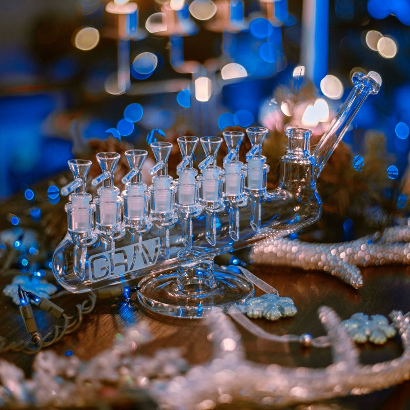 GRAV Menorah Bong 35cm – Glass Bongs Australia