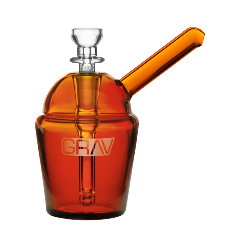 GRAV Slush Cup Pocket Bubbler Bong 12cm - Amber – Glass Bongs Australia