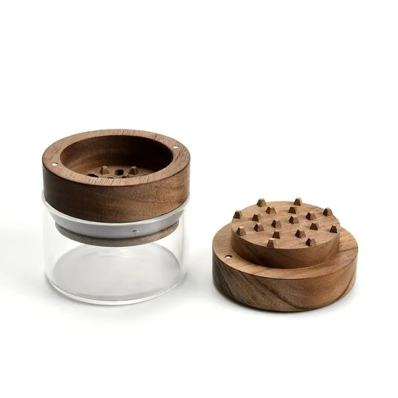 Bud 3-Part Wood Grinder | Premium Herb Grinder | Glass Bongs Australia