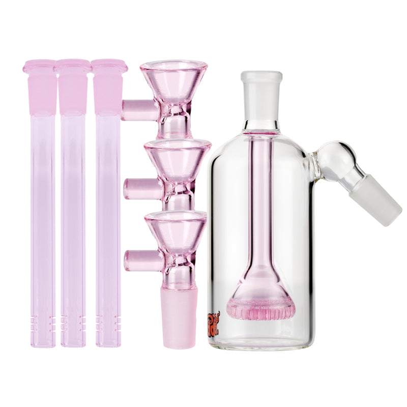 Pink Bong Parts Bundle 14mm | Cone Pieces, Downstems & Ash Catcher ...