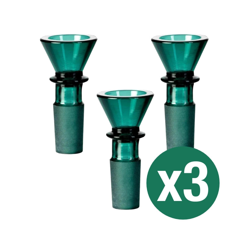 Ribbed Glass Cone Piece 14mm (3 Pack) – Glass Bongs Australia