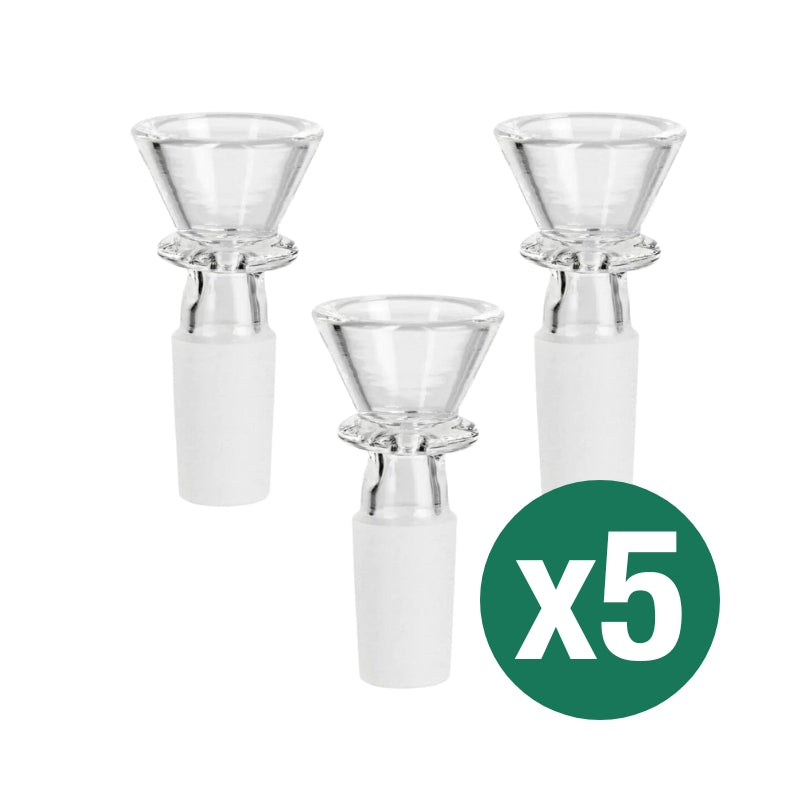 Ribbed Glass Cone Piece 14mm (5 Pack) – Glass Bongs Australia