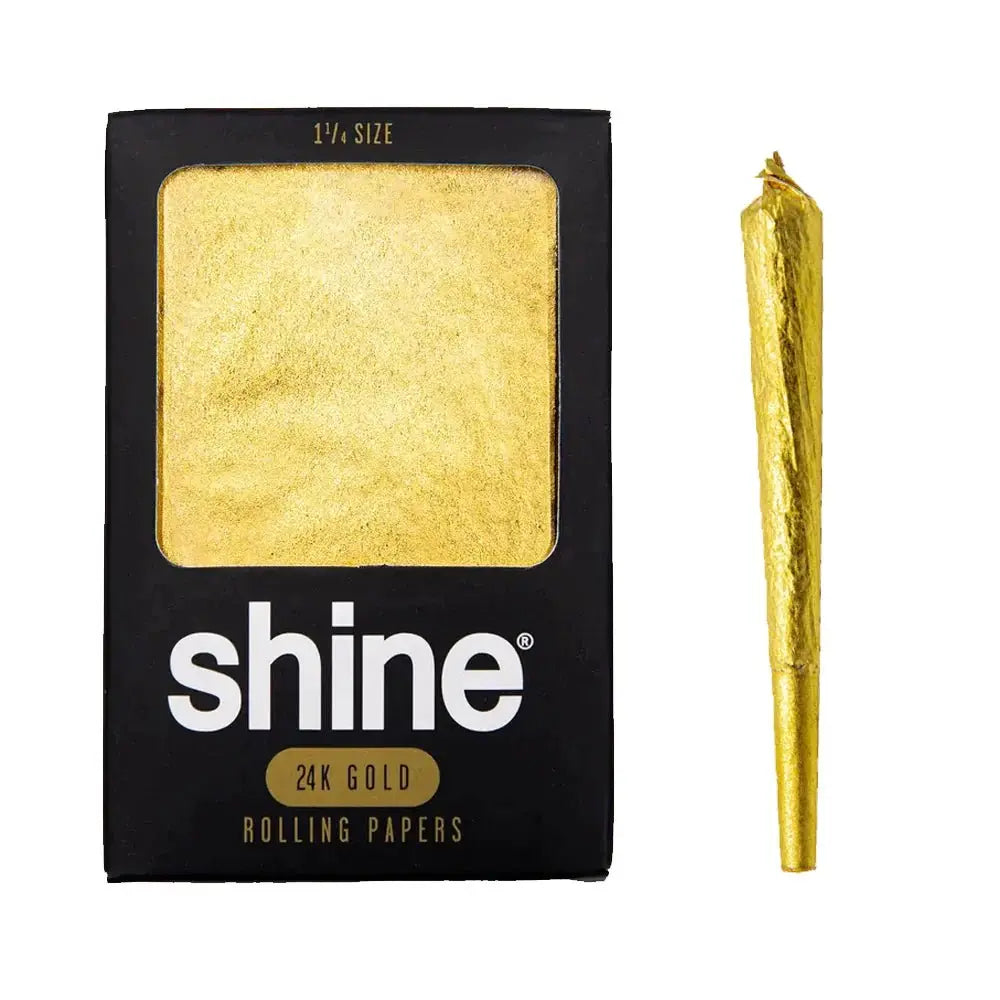 Shine 24K Gold Rolling Papers - 1 1/4 (1 Sheet) – Glass Bongs Australia