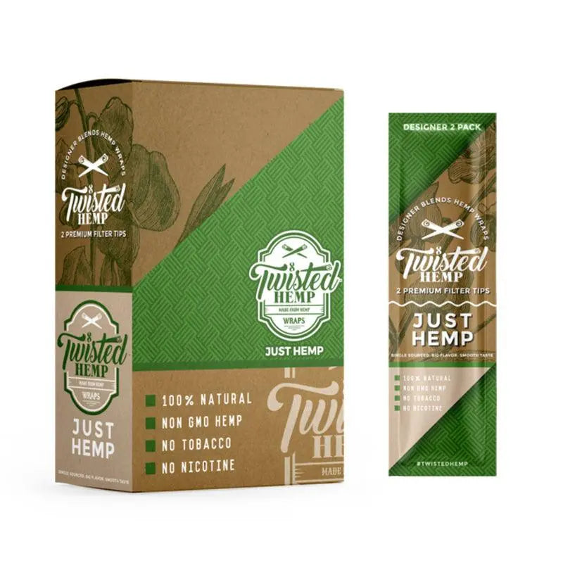 Twisted Hemp Flavoured Hemp Wraps - Just Hemp (2 Pack) – Glass Bongs ...