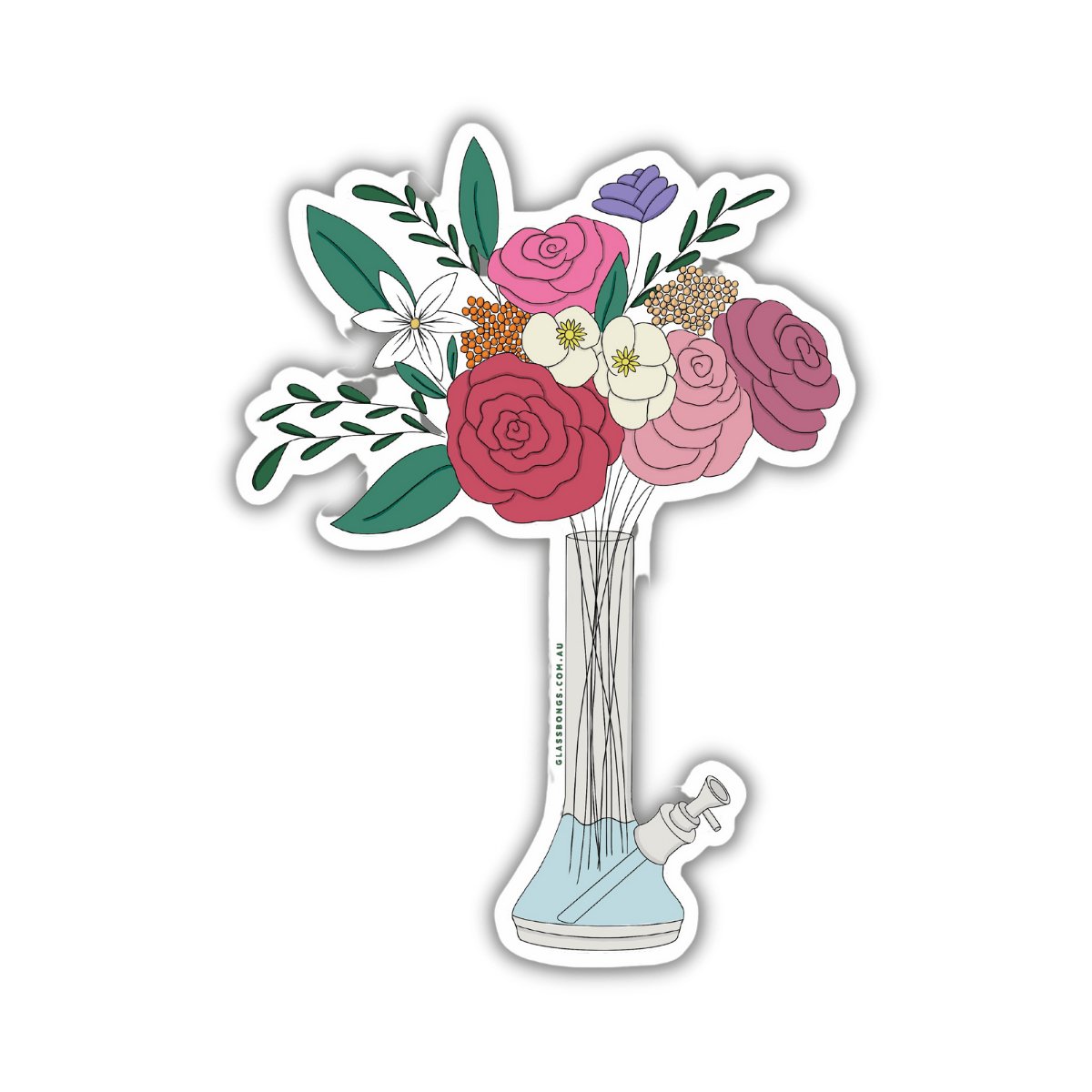 Flower Vase Sticker – Glass Bongs Australia