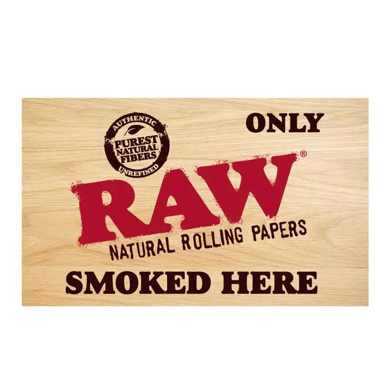 RAW Only Smoked Here Sticker – Glass Bongs Australia