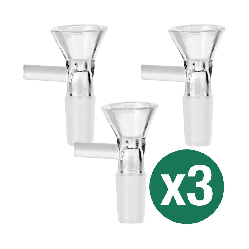 Tab Handle Glass Cone Piece 18mm (3 Pack) – Glass Bongs Australia