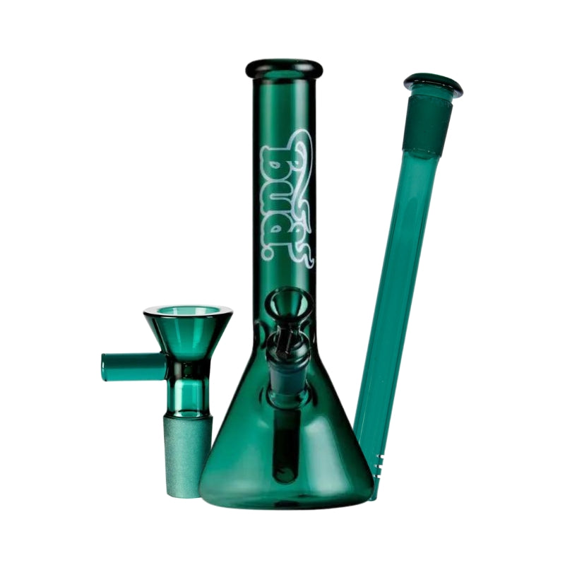 Teal Bud Beaker Bong 25cm Bundle - Small | Glass Bongs Australia