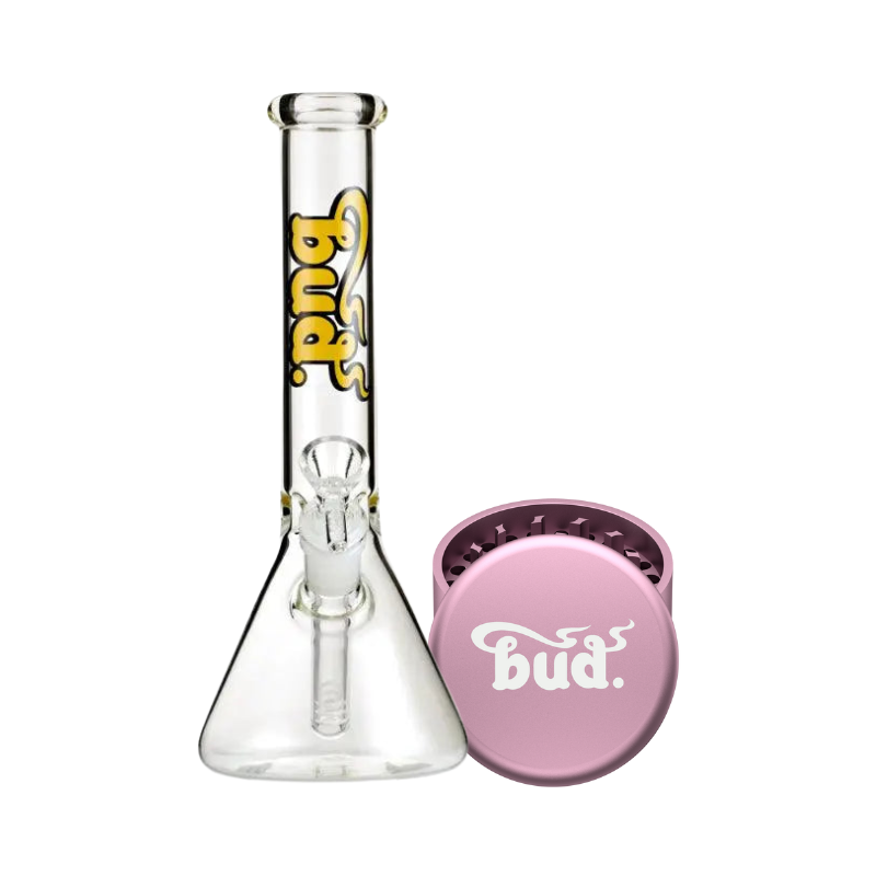 Bud Beaker Bong & Grinder Bundle – Glass Bongs Australia