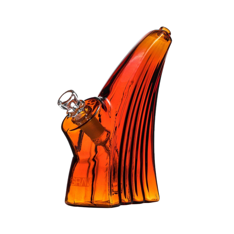 GRAV Wave Bubbler Bong 16cm - Amber – Glass Bongs Australia