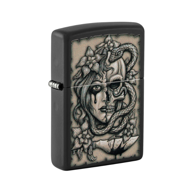 Zippo Gory Tattoo Black Matte Lighter – Glass Bongs Australia