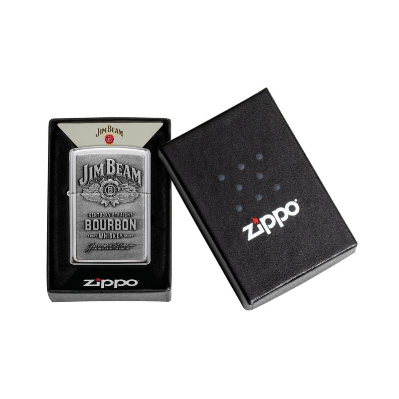 Zippo Jim Beam Label High Polish Chrome Lighter – Glass Bongs Australia