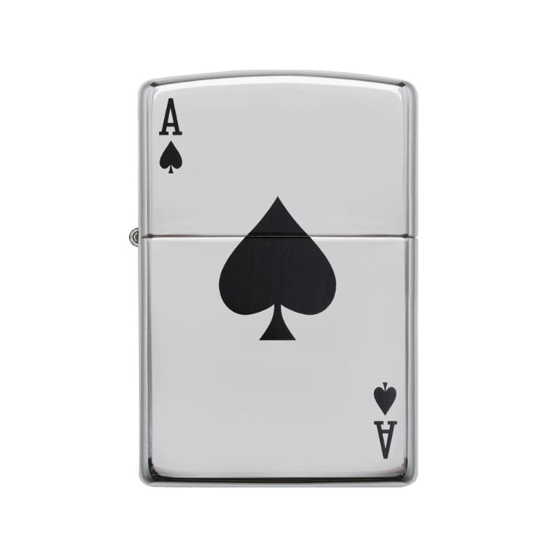 Zippo Lucky Ace High Polish Chrome Lighter – Glass Bongs Australia