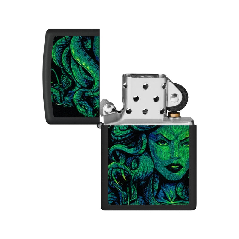 Zippo Medusa Black Matte Lighter – Glass Bongs Australia