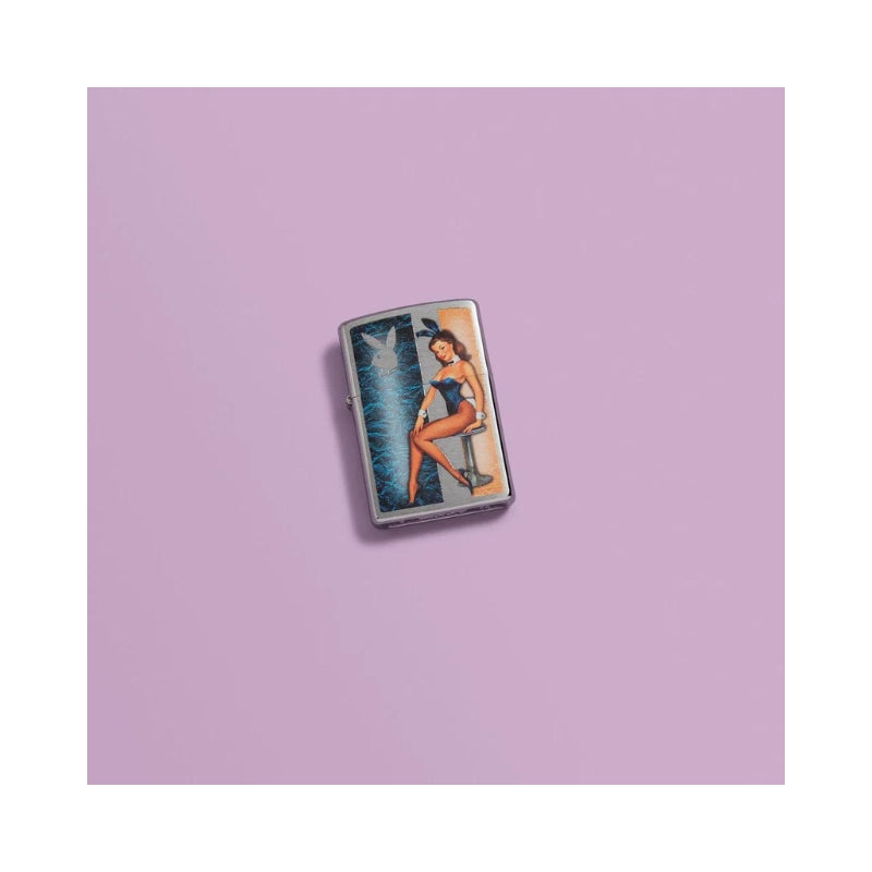 Zippo Playboy Playmate Brushed Chrome Lighter – Glass Bongs Australia