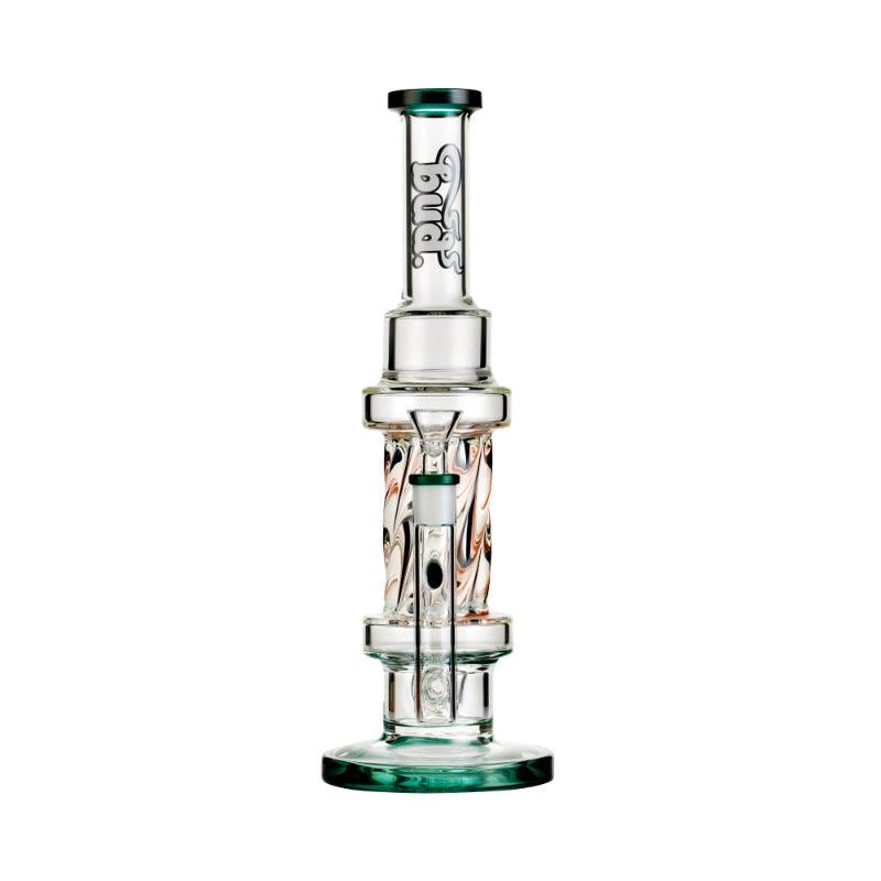 Bud Twisted Inline Percolator Bong 30cm | Glass Bongs Australia